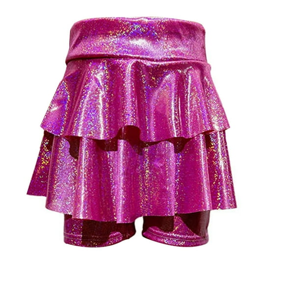 Fgnfyis Girls Sparkly Sequin Performance Dance Dress with Tutu Skirt ...