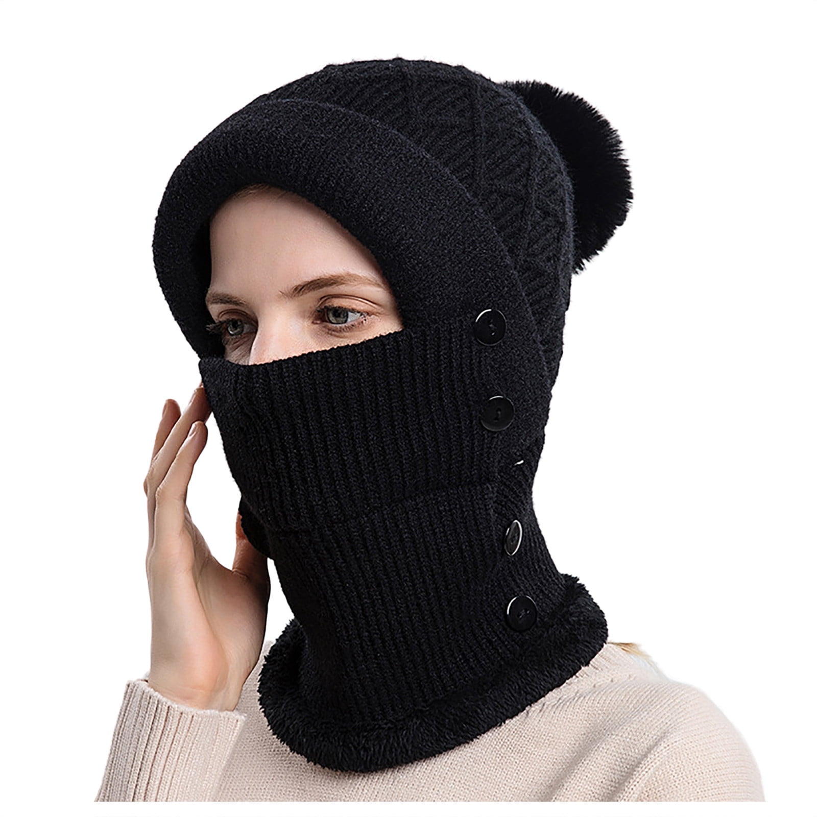 Fgnfyis Integrated Cold-Proof Outdoor Headgear for Women, Winter Ski ...