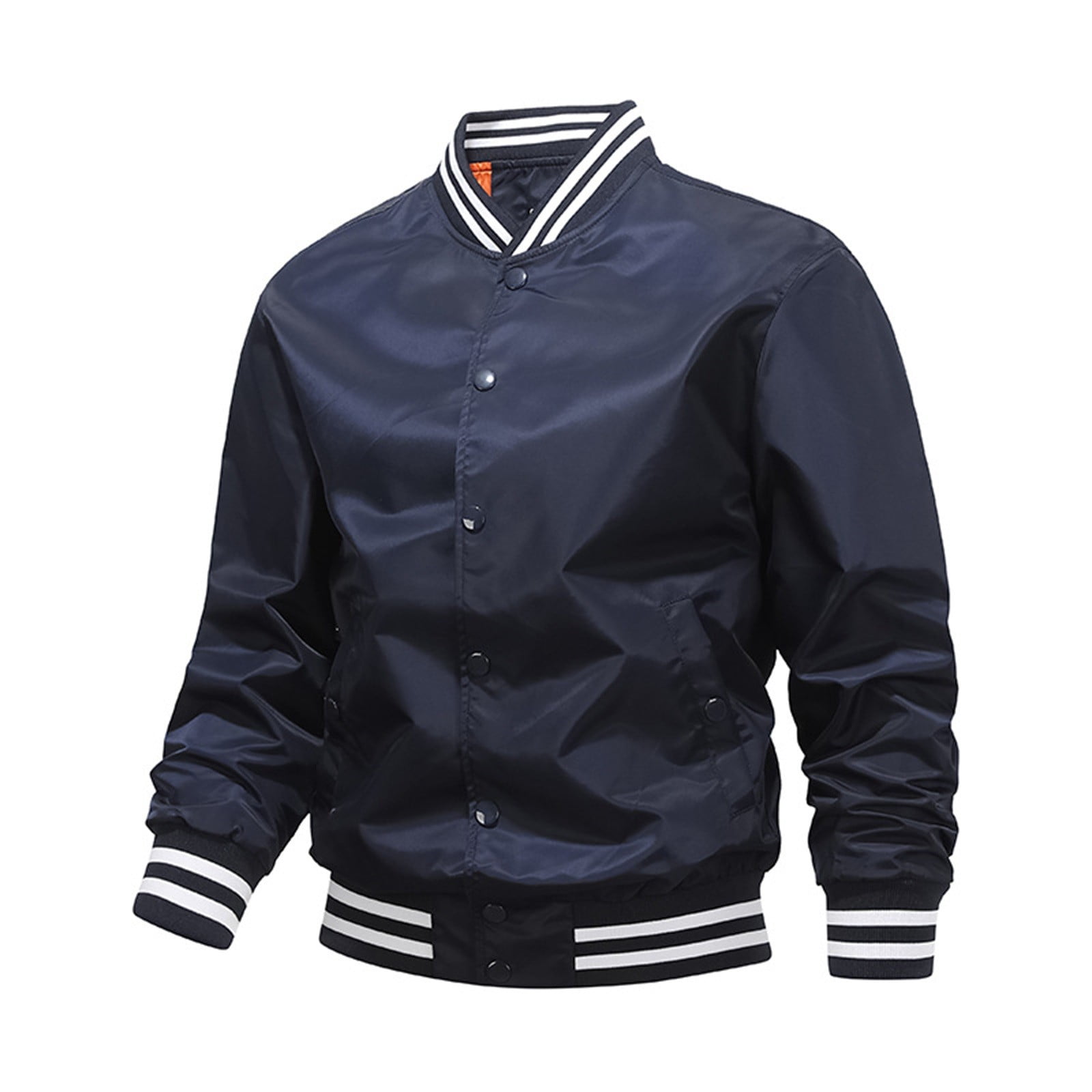 Fgnfyis Jackets for Men Classic Loose Lightweight Letterman Baseball ...