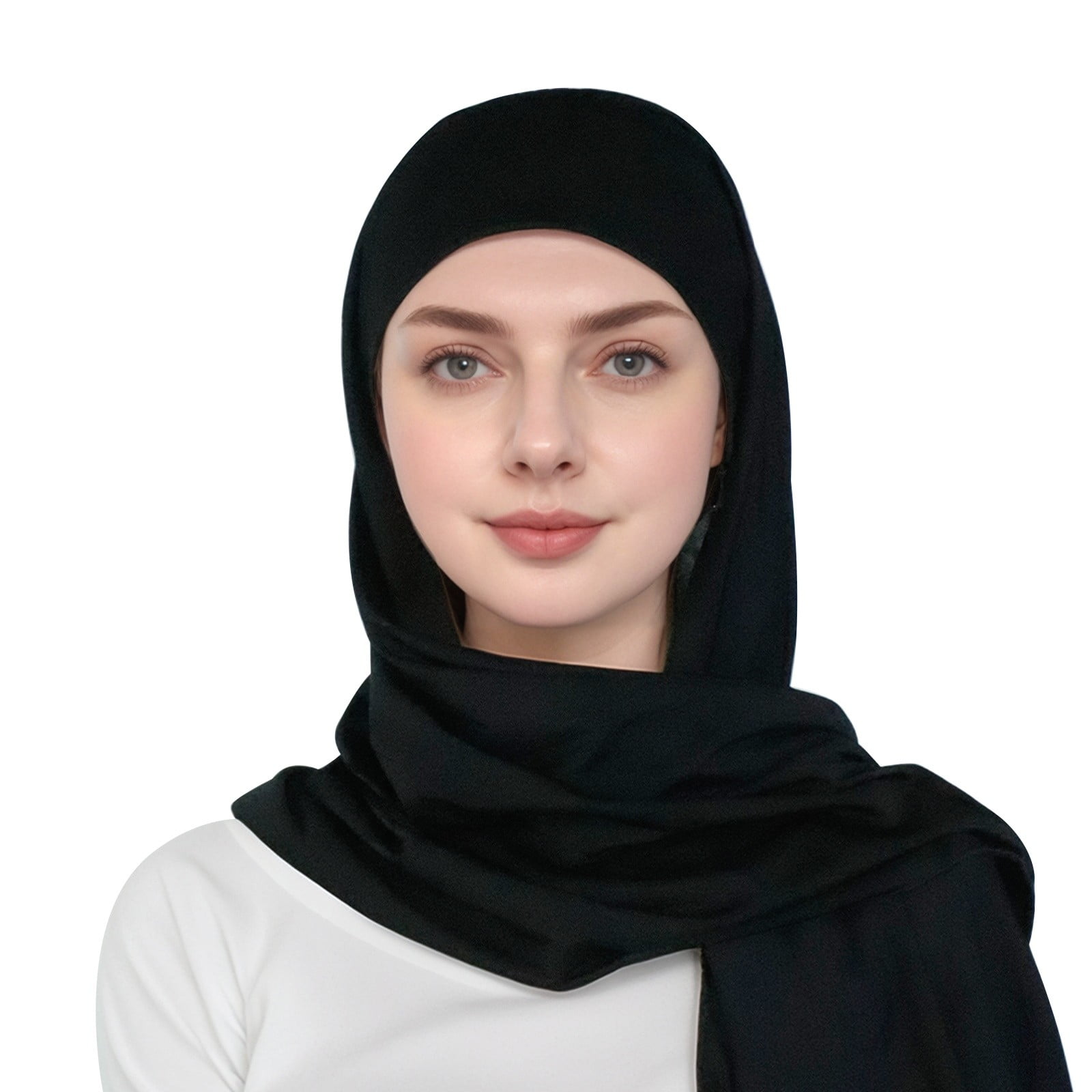 Fgnfyis Layer Brim Head Scarf Turban Wrap Cap for Women Hijab Head ...