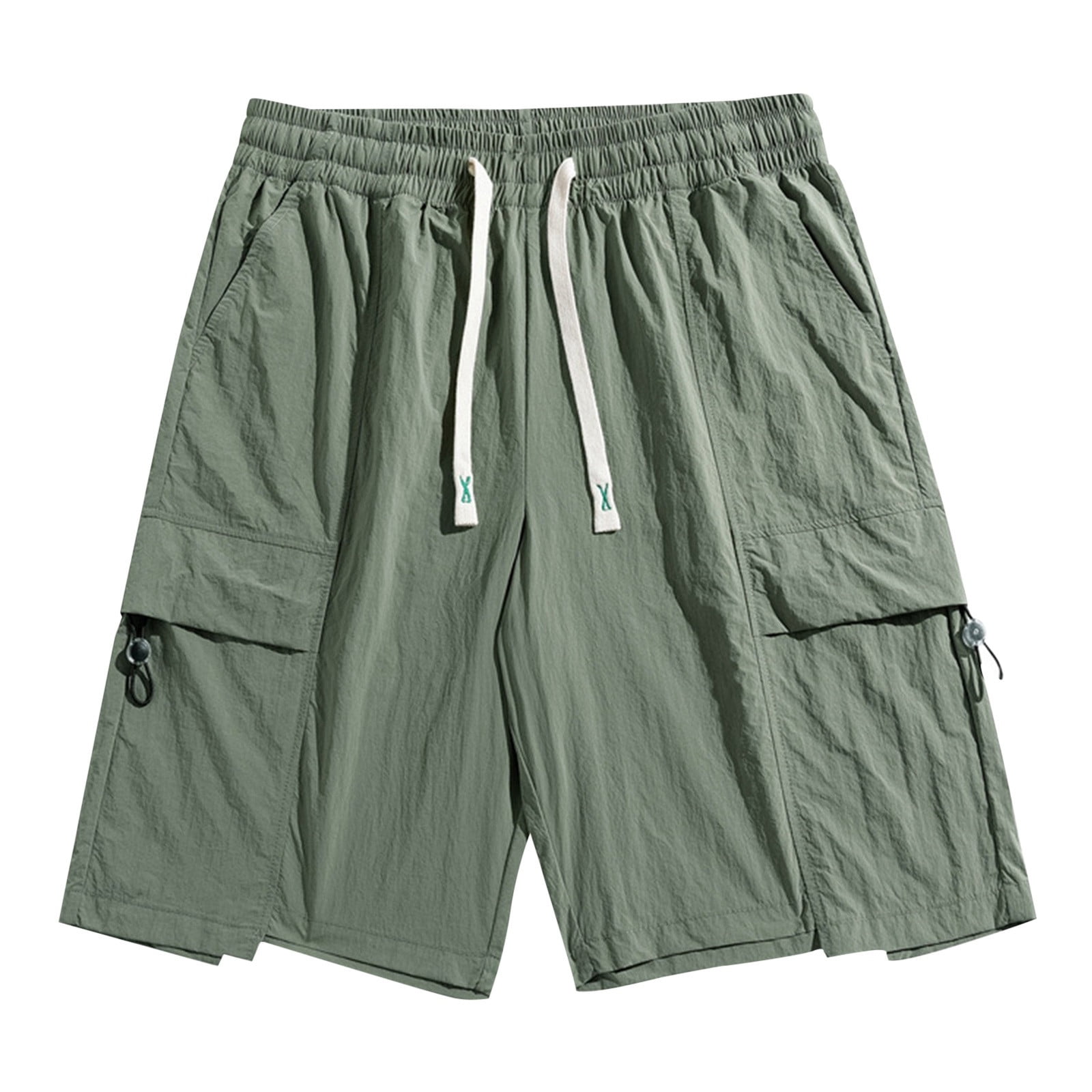 Fgnfyis Male Summer Slightly Wrinkled Cargo Shorts Cool Outdoor Quarter ...