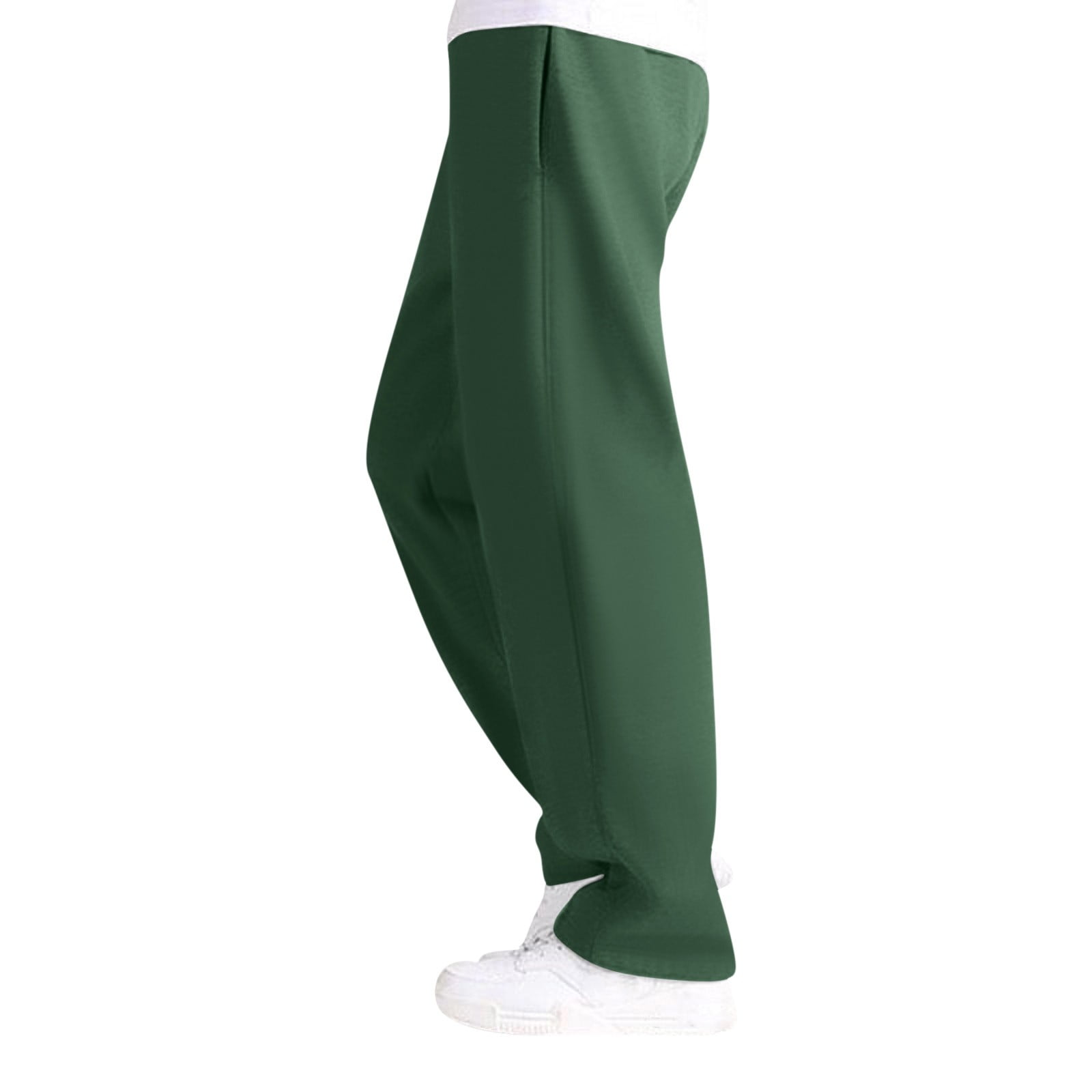 Fgnfyis Men's Baggy Sweatpants Velvet Straight Leg Casual Pants Elastic ...