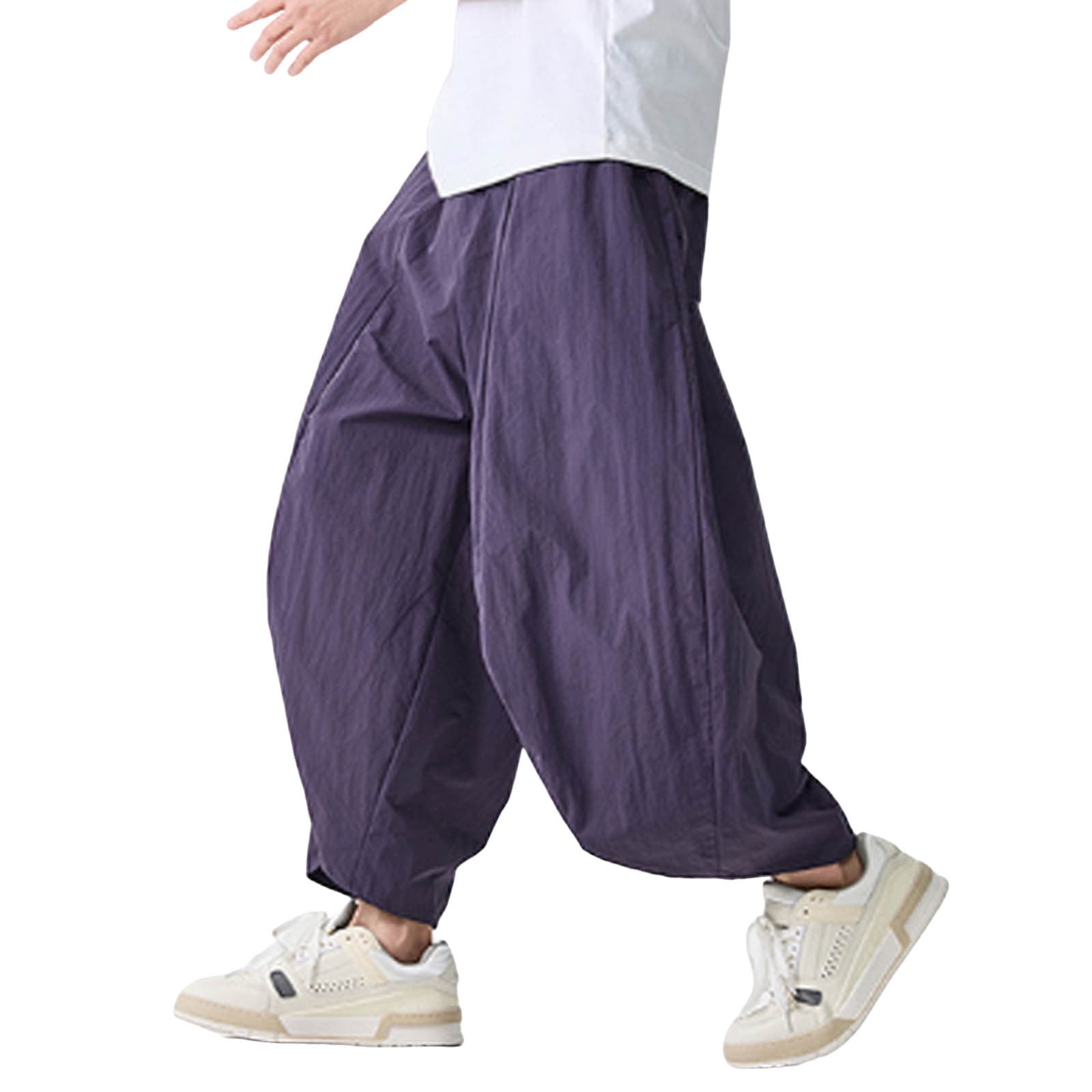 Fgnfyis Men's Casual Summer Pants Wide Leg Breathable Comfortable for ...
