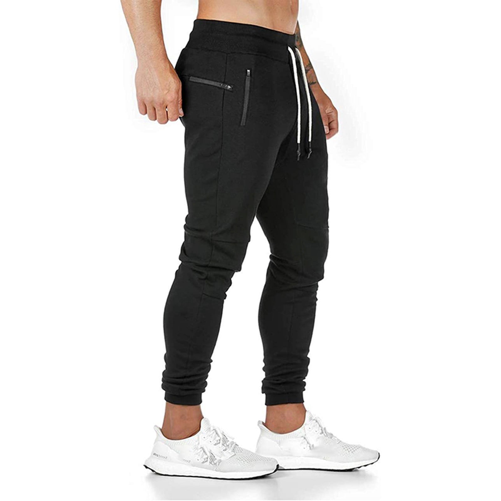Fgnfyis Men's Gym Pants Workout Running Athletic Joggers Slim Fit Sport ...