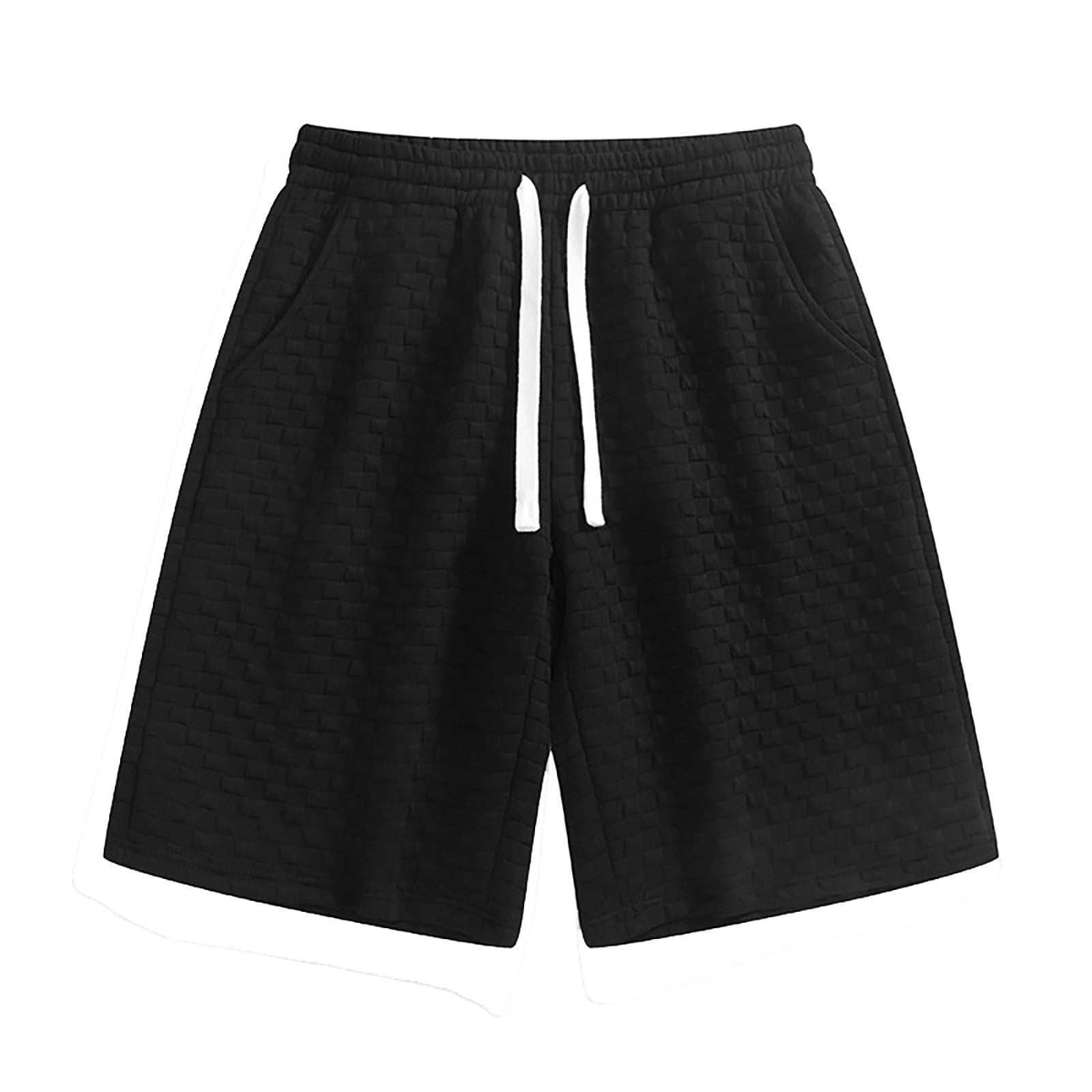 Fgnfyis Men's Loose Straight Leg Quarter Pants Simple Casual Sports ...