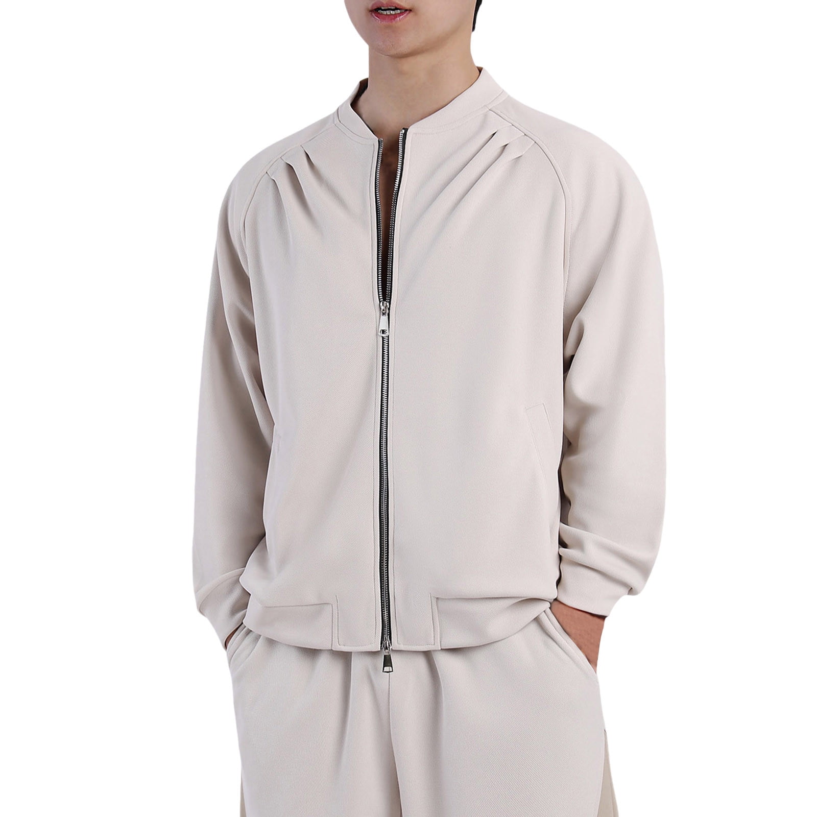 Fgnfyis Mens Coats Casual Jacket Zipper Cardigan Sports Casual Baseball ...