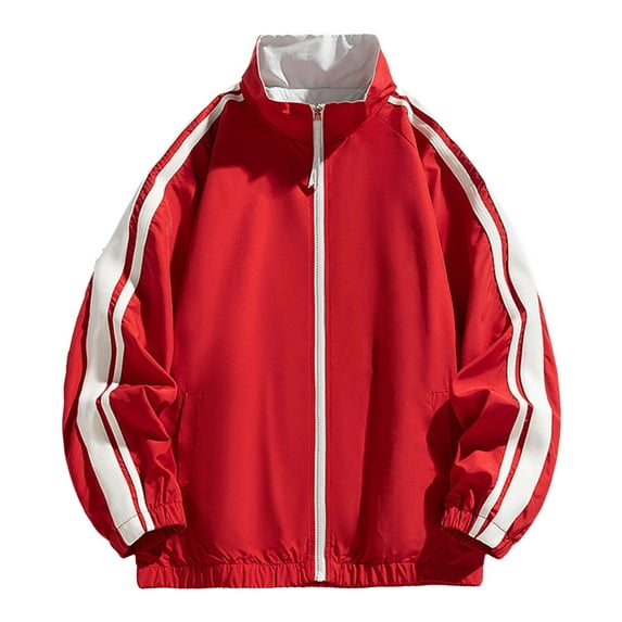 Fgnfyis Mens Coats Fashion Casual Solid Thin Pocket Stand Collar ...