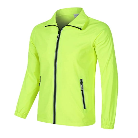 Fgnfyis Mens Jacket Lapel Solid Color Zipper Casual Windproof ...