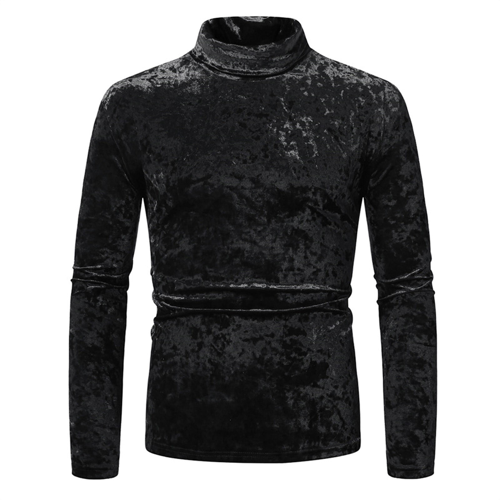 Fgnfyis Mens Jacket Winter Velvet Stand Collar Long Sleeve Base Layer ...