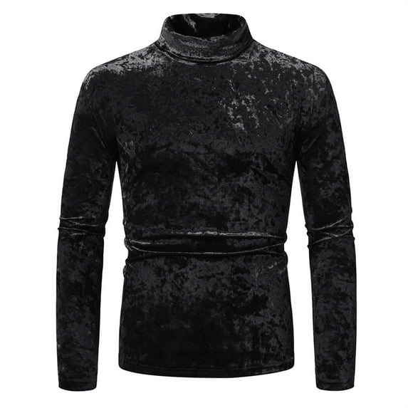 Fgnfyis Mens Jacket Winter Velvet Stand Collar Long Sleeve Base Layer ...
