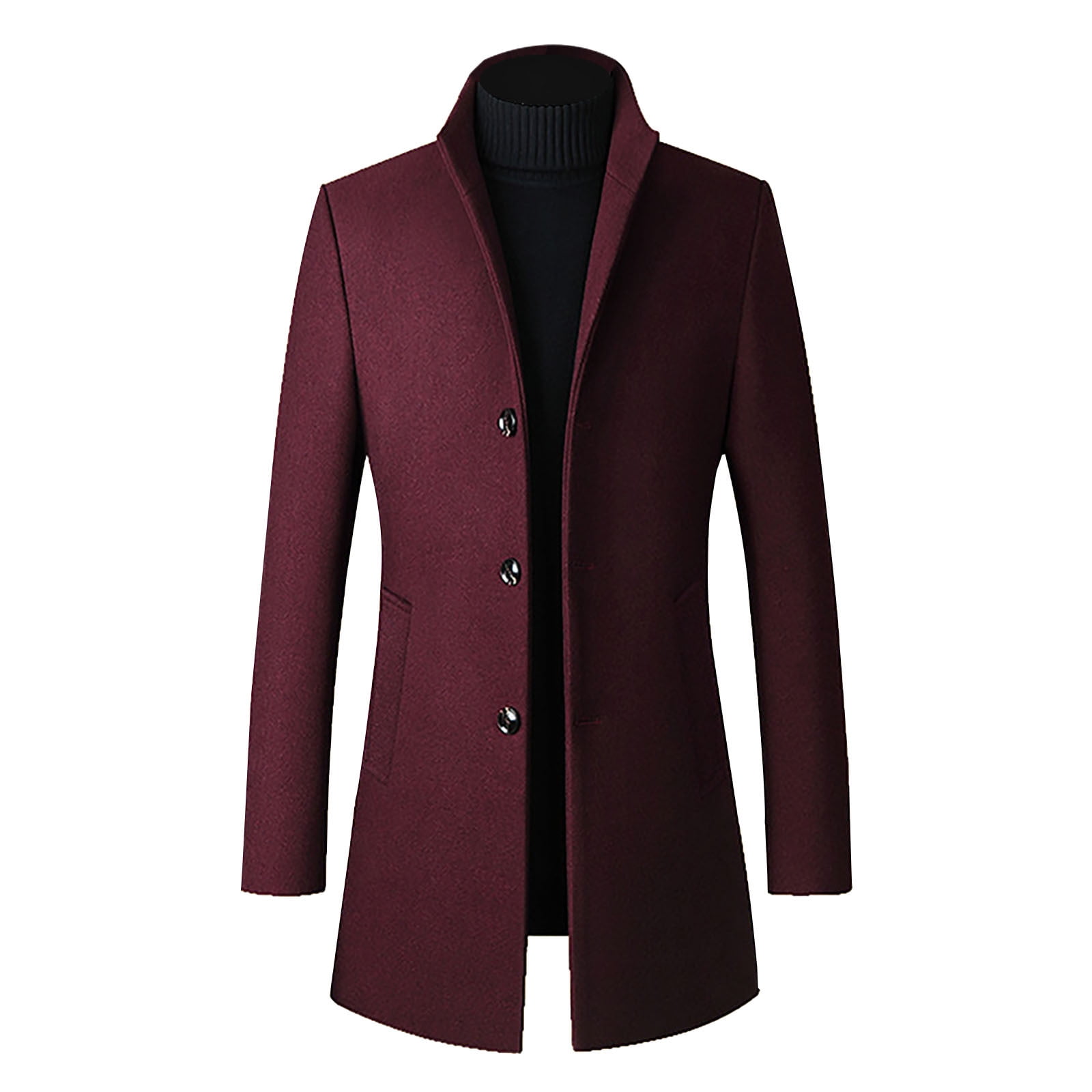 Fgnfyis Mens Jackets Solid Color Lengthened Prom Jacket Suit Long ...