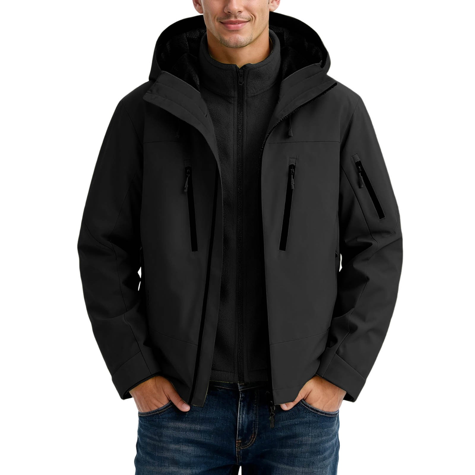 Fgnfyis Mens Jackets Windproof Jacket Universal Raincoat for Couples ...