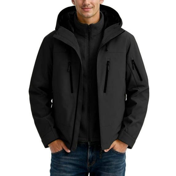 Fgnfyis Mens Jackets Windproof Jacket Universal Raincoat for Couples ...