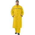 Fgnfyis Mens Rain Coat Fabric Long Reflective Lightweight Reusable Rain ...