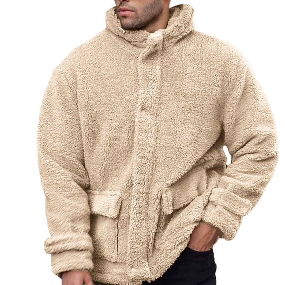 Fgnfyis Mens Winter Coats Hooded Solid Color Casual Fashion Autumn ...