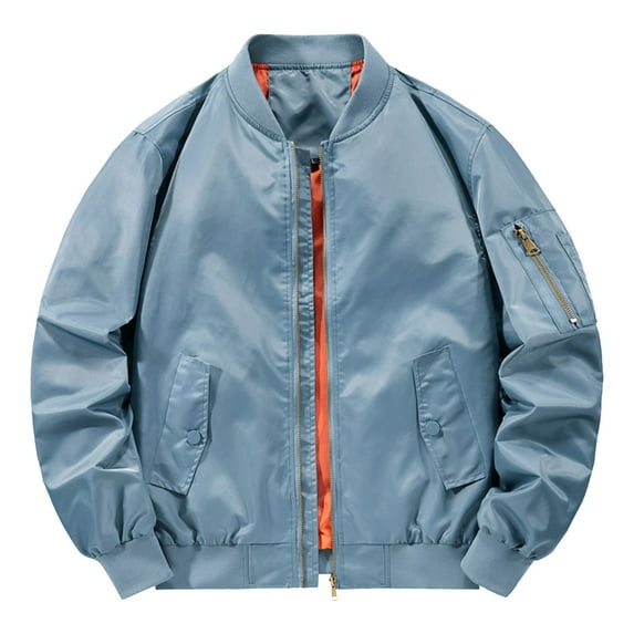 Fgnfyis Mens Winter Coats Spring Autumn Leisure Stand Collar Air Force ...