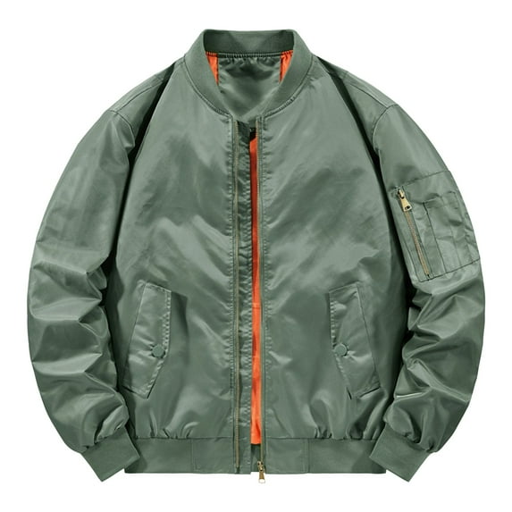 Fgnfyis Mens Winter Coats Spring Autumn Leisure Stand Collar Air Force ...