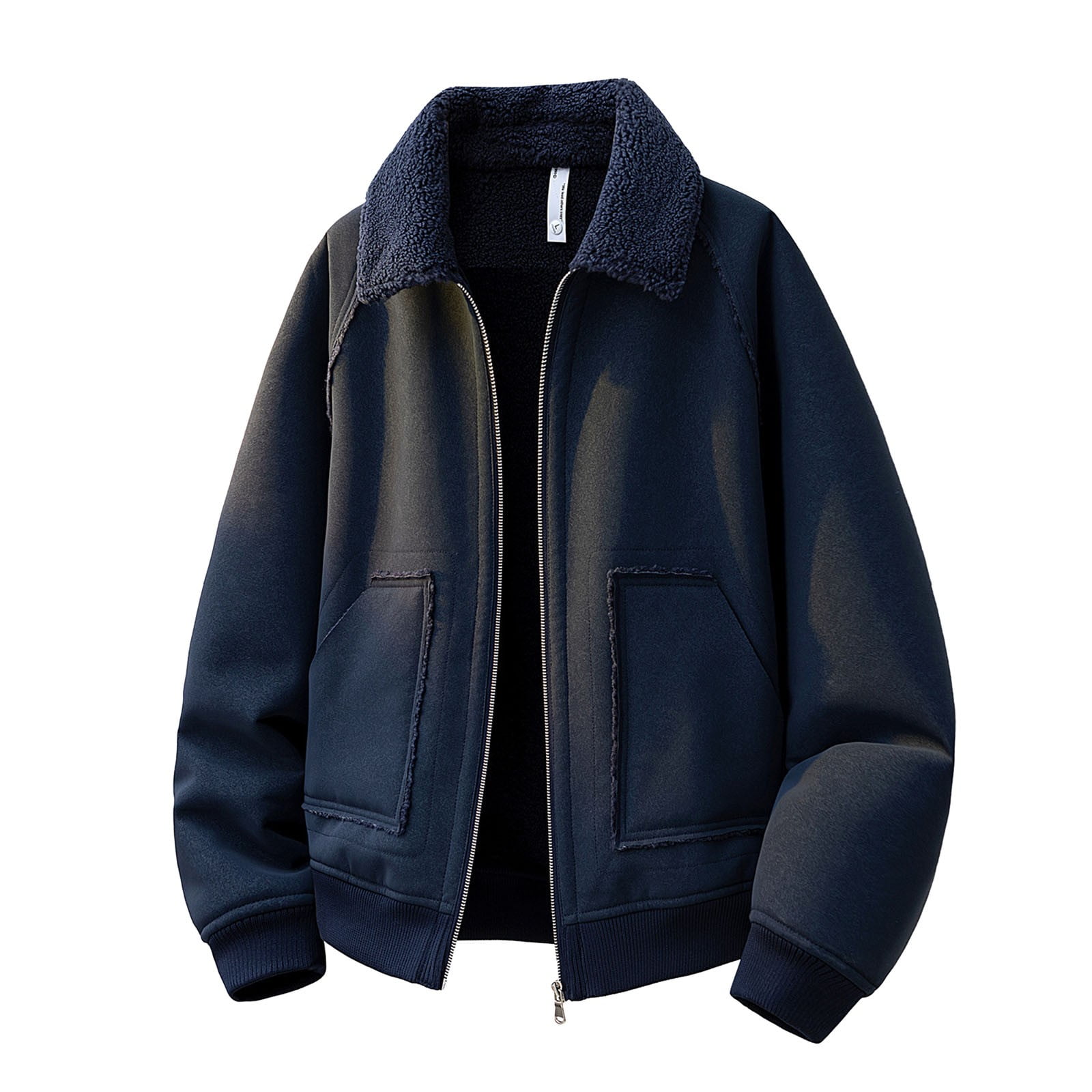 Fgnfyis Mens Winter Jacket Winter Lined Jacket with Lapel Collar Heavy ...