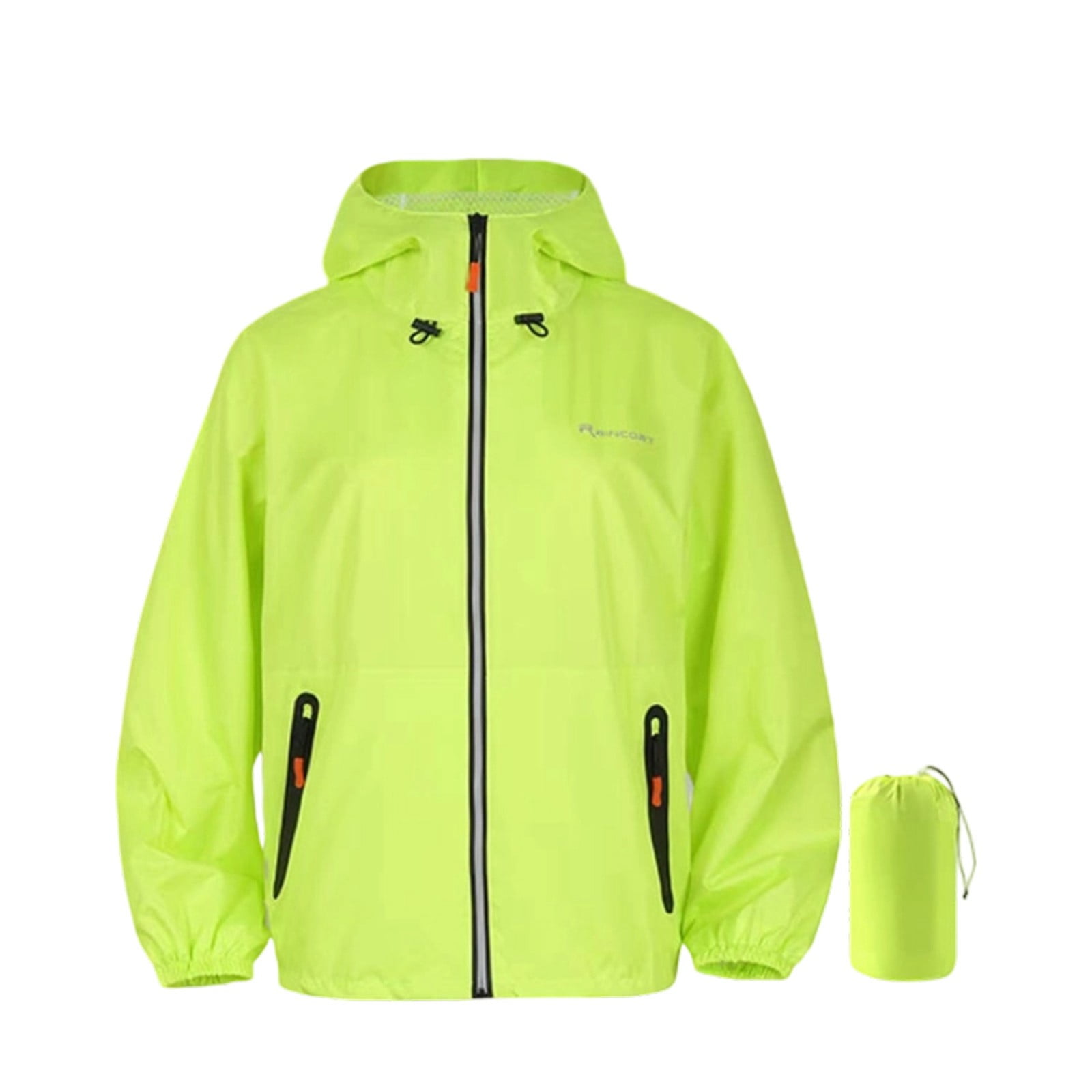 Fgnfyis Rain Jacket Men Lightweight Two-Piece Rain Suit for Adults ...