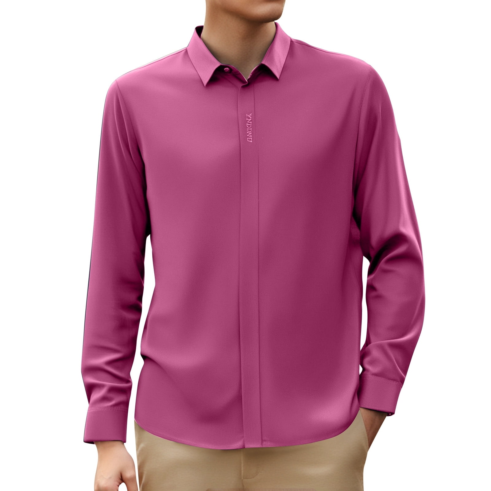 Fgnfyis Stretch Mens Dress Shirts Long Sleeve Slim Fit Dress Shirts for ...