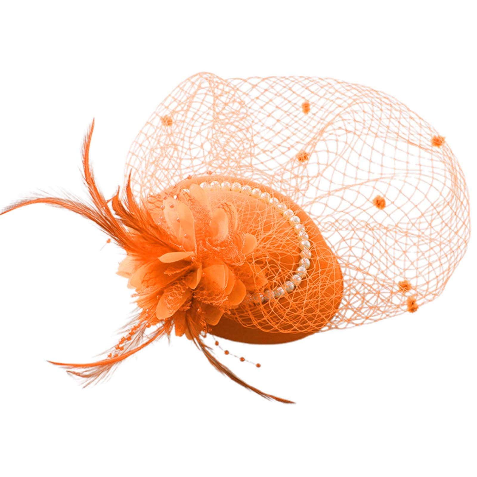 Fgnfyis Wedding Fascinator Hat with Netting and Elegant Headpiece for ...