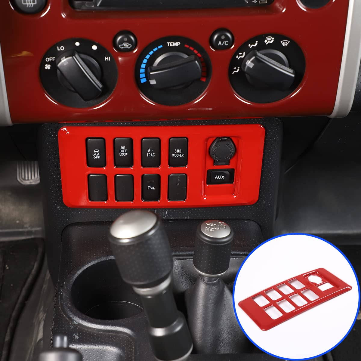 Fgtagtal Center Console Auxiliary MMF7 System Button Panel Decoration ...