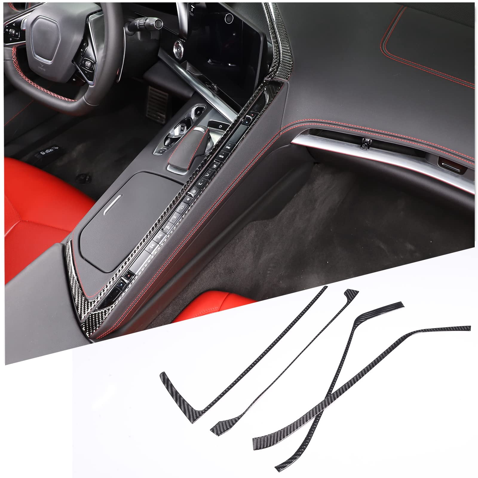 Fgtagtal Soft Carbon Fiber OIF8 Air Conditioner Switch Panel Trim Strip ...