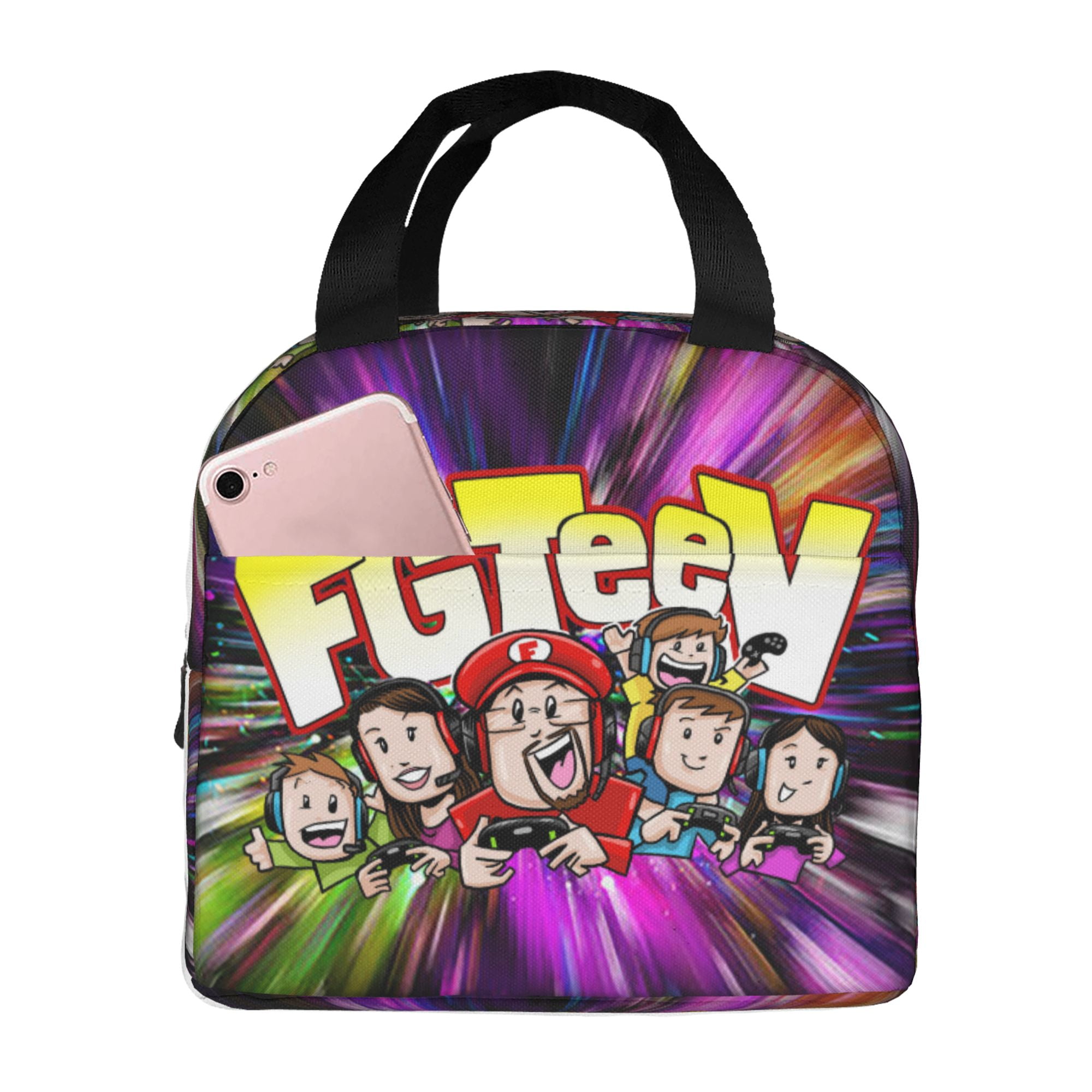 Fgteev Family Lunch Bag Portable Tote Bag Insulated Lunch Box Picnic ...