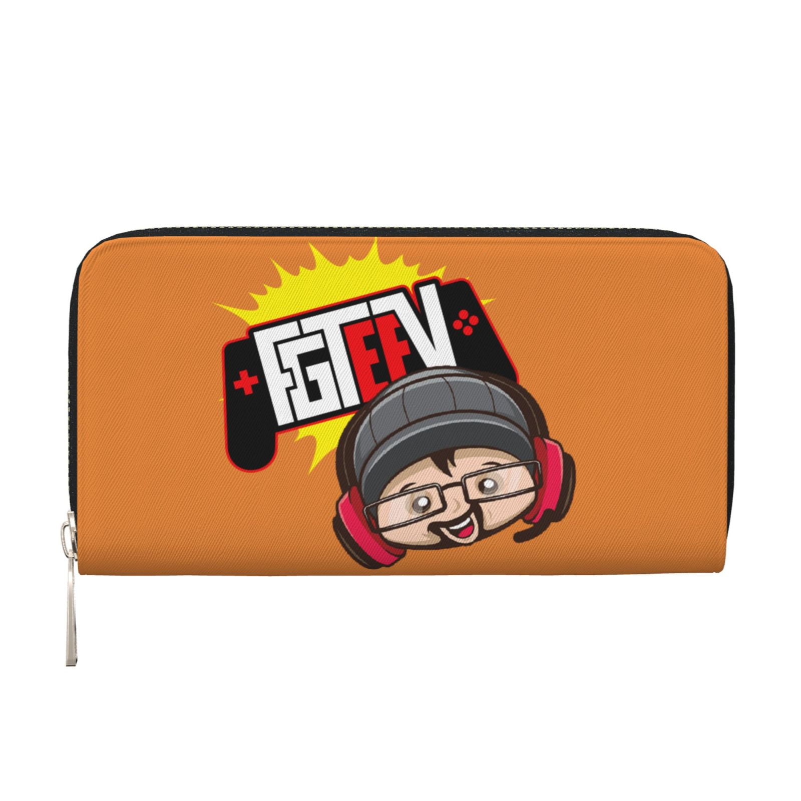 Fgteev This Long Leather Wallet Features A Zippered Closure, Card Slots ...