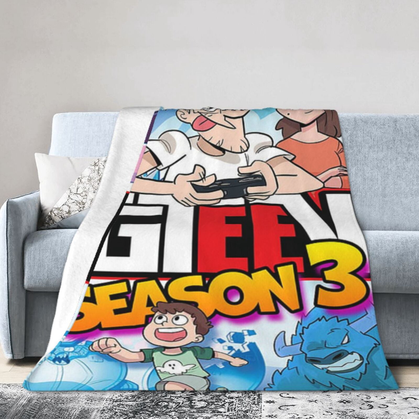 Fgteev Season 3 Cartoon Throw Blanket Soft Lightweight Air Conditioner ...