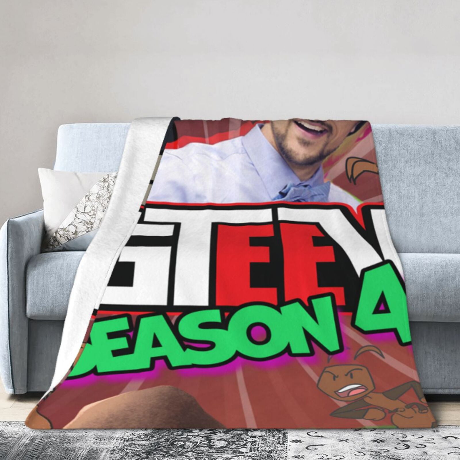 Fgteev Throw Blanket For Men Women Cartoon Thick Soft Blanket Suitable ...