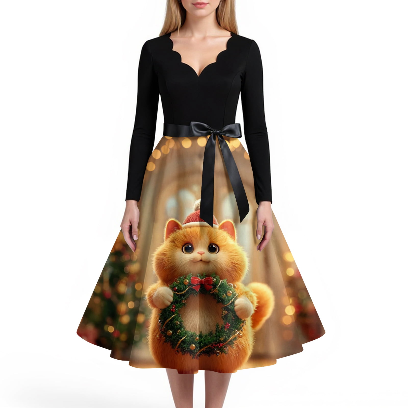 Fgvctg Christmas Cocktail Dresses for Women Prom Cocktail 1950s Dresses ...