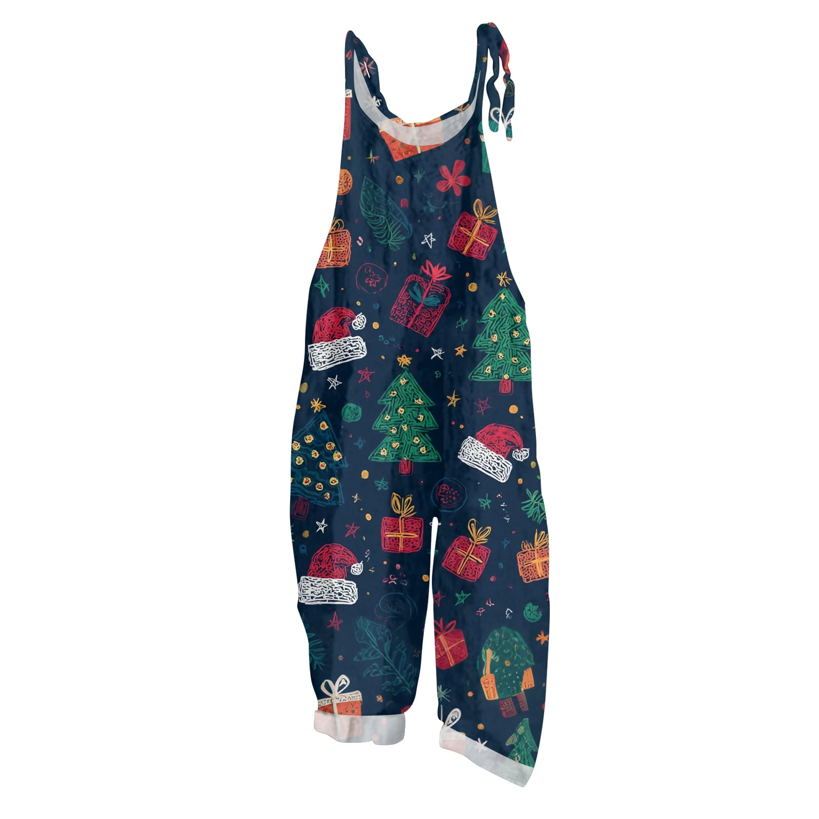 Fgvctg Christmas Overalls for Women Wide Leg Women Overalls Straps ...
