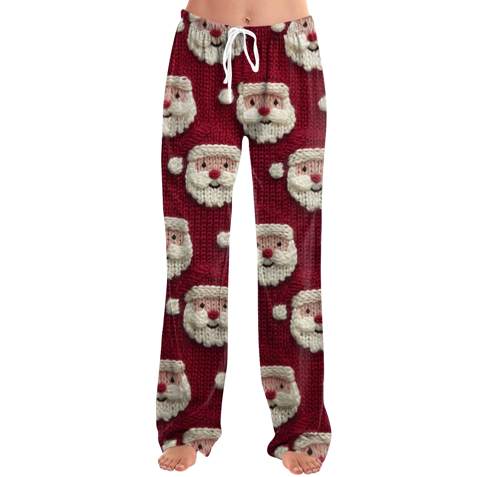 Fgvctg Christmas Pajama Pants for women Drawstring Winter Pajama ...