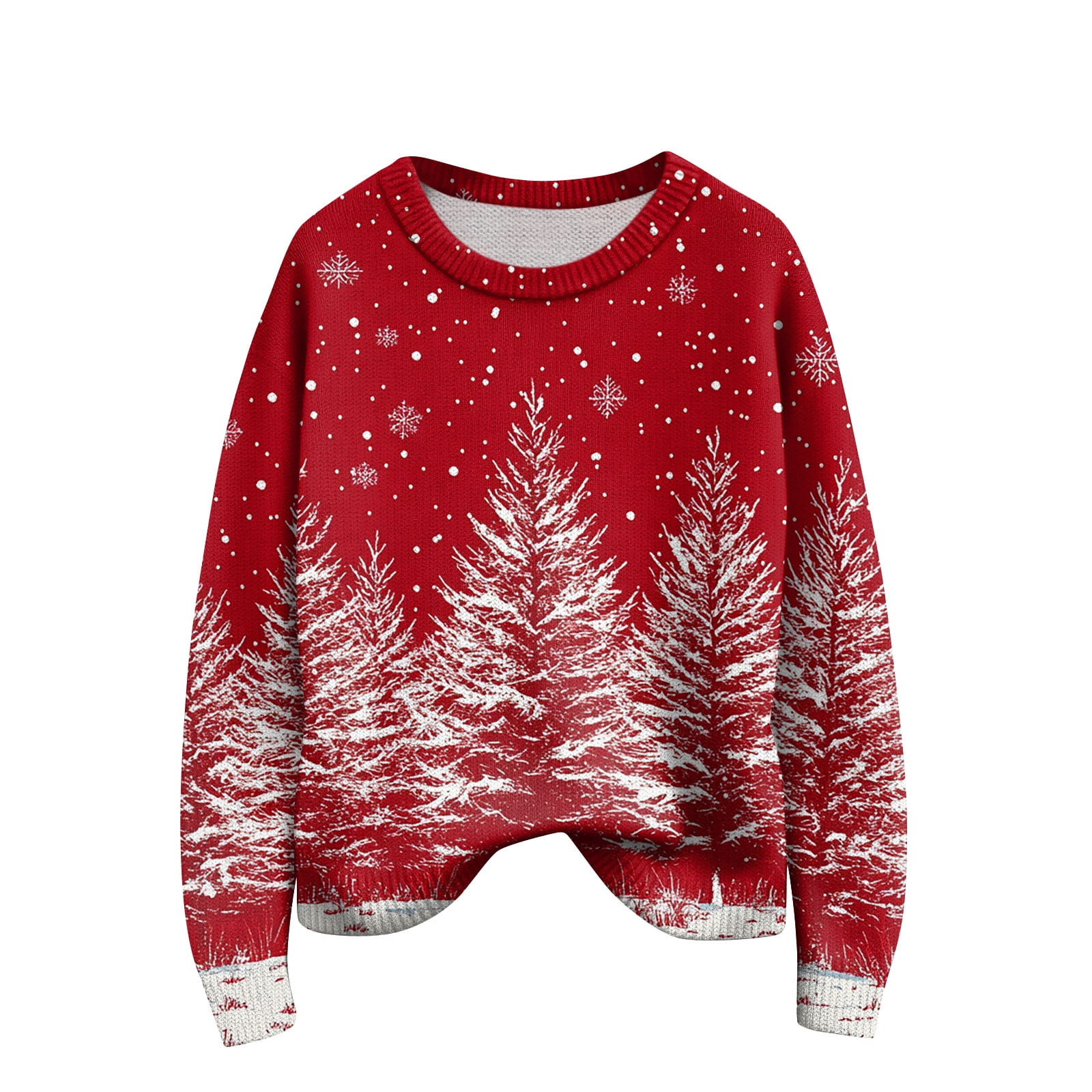 Fgvctg Christmas Sweaters Loose Long Sleeve Sweater Crewneck Ugly ...