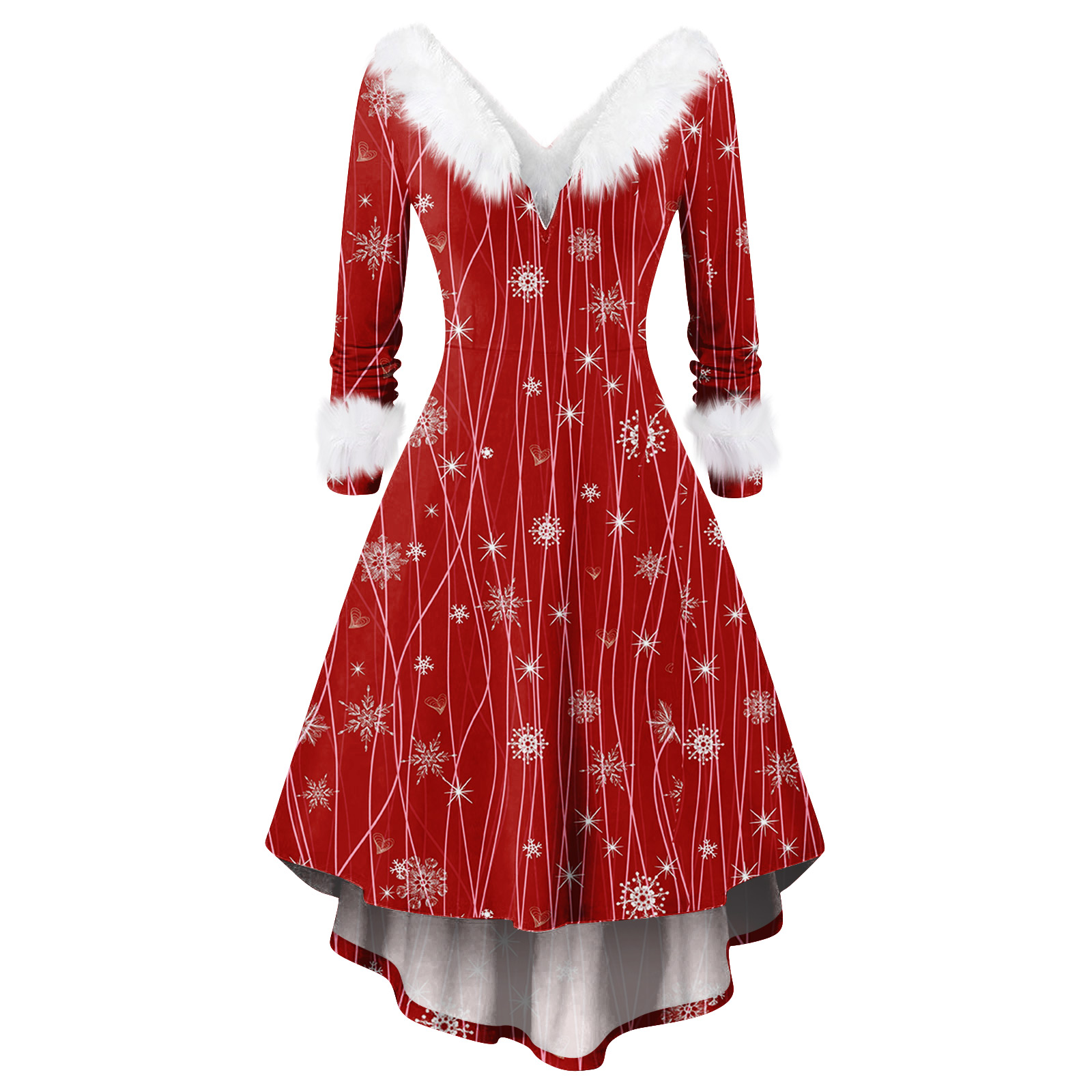 Fgvctg Christmas Womens Wedding Guest Dress Formal Santa Tree Snowflake ...