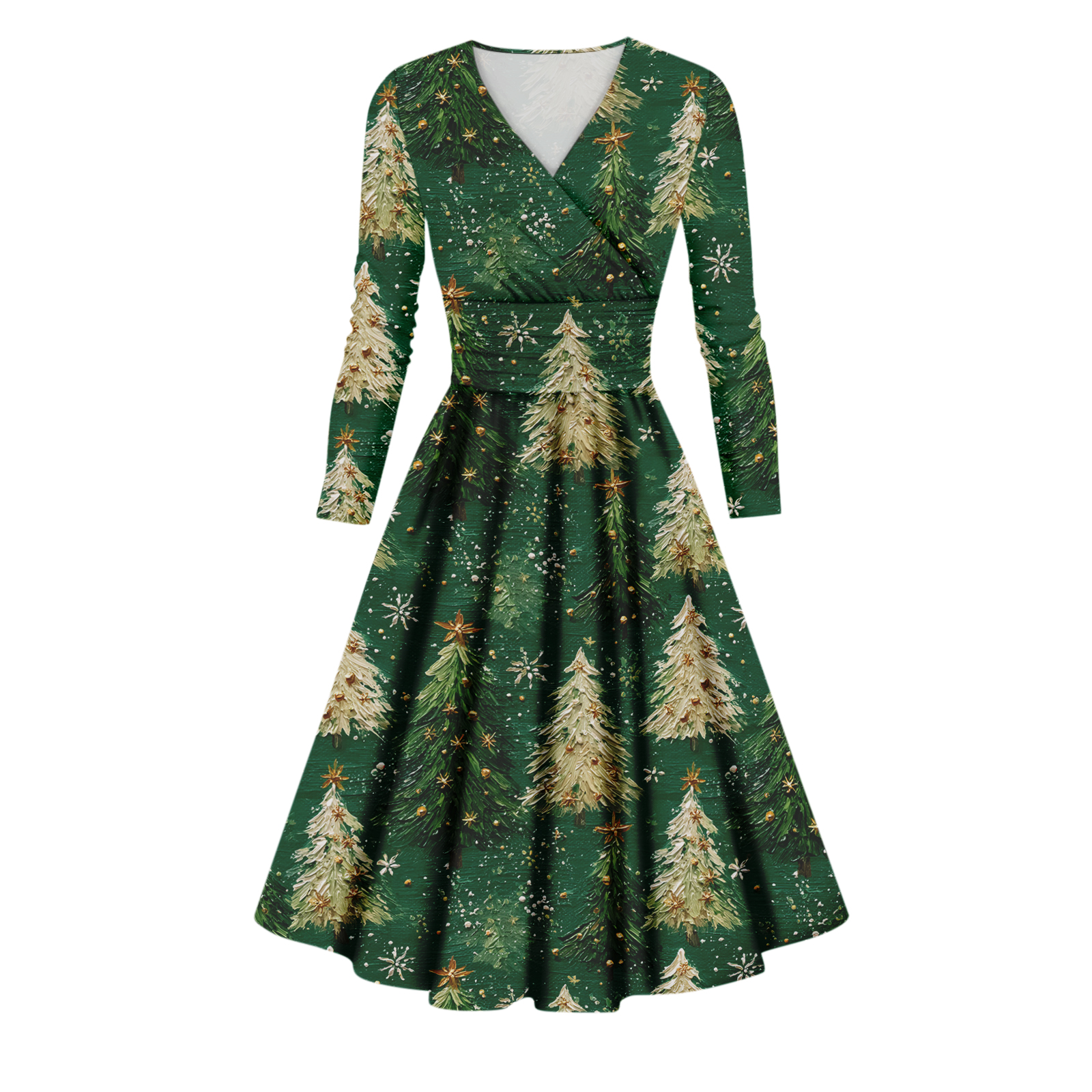 Fgvctg Christmas Womens Wedding Guest Dress Formal Santa Tree Snowflake ...