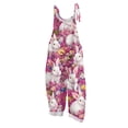 Fgvctg Easter Jumpsuits for Women Wide Leg Pant Easter Eggs Spaghetti ...