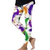 Fgvctg Mardi Gras Women Leggings Yoga High Waisted Full Length Stretch ...