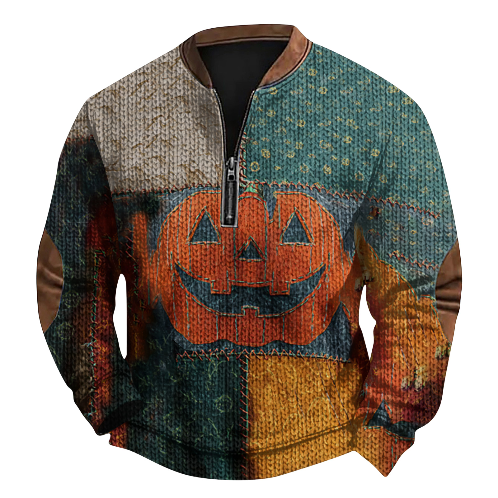 Fgvctg Men's Halloween Costume Pullover 1/4 Zip Costume Mens Spooky ...