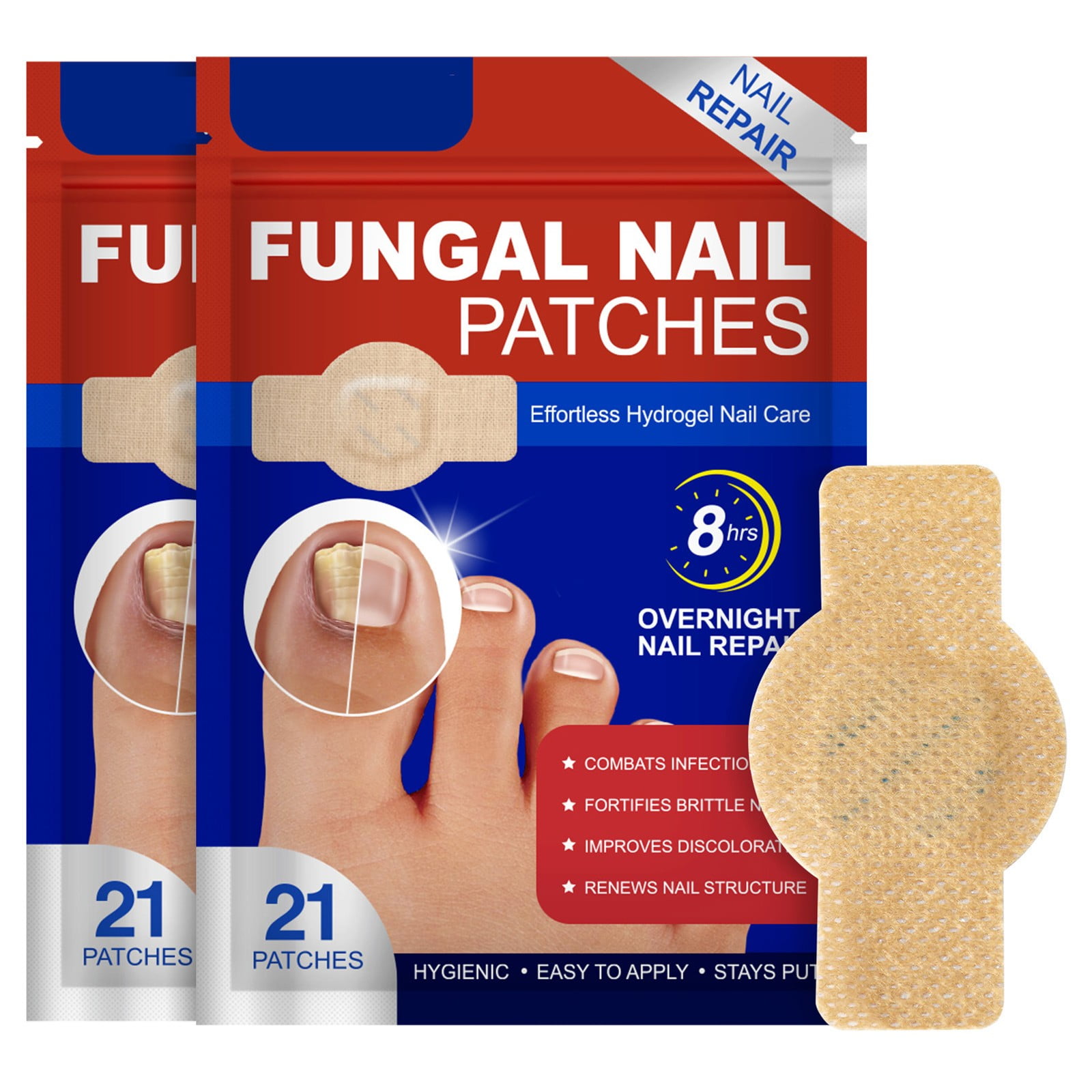 Fgvctg Muti-Purpose Nail Repair Patches, 42 pcs Overnight Nail Repair ...