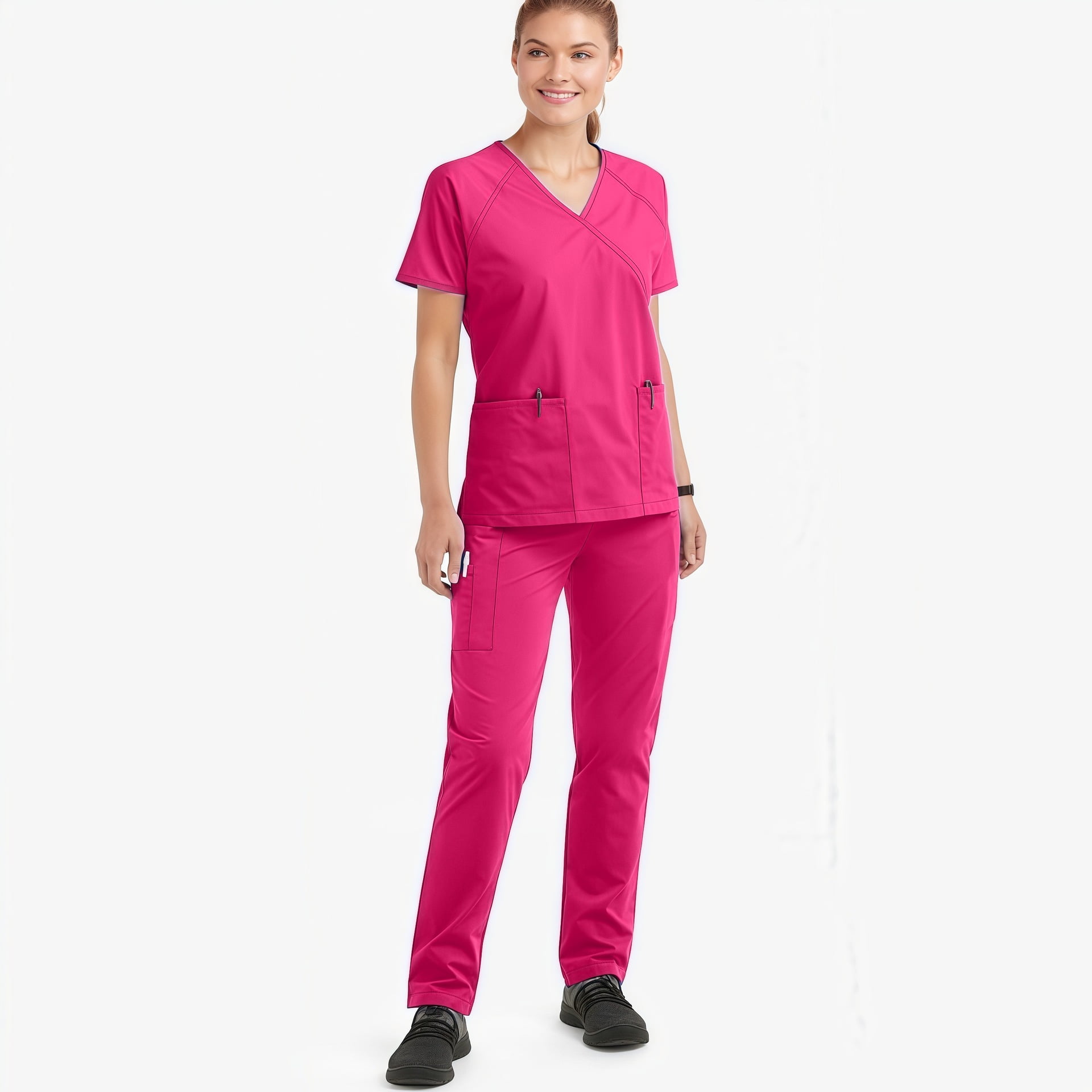 Fgvctg Scrubs for Women Set Clearance Plus Size Scrub Joggers Petite V ...