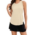 Fgvctg Soft Workout Tank Tops for Women Ruffle UPF 50+ Crew Neck ...