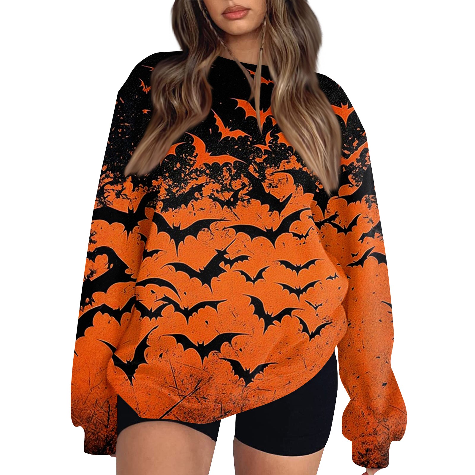 Fgvctg Spooky Season Sweatshirt Long Sleeve Spooky Sweatshirts Saffron ...