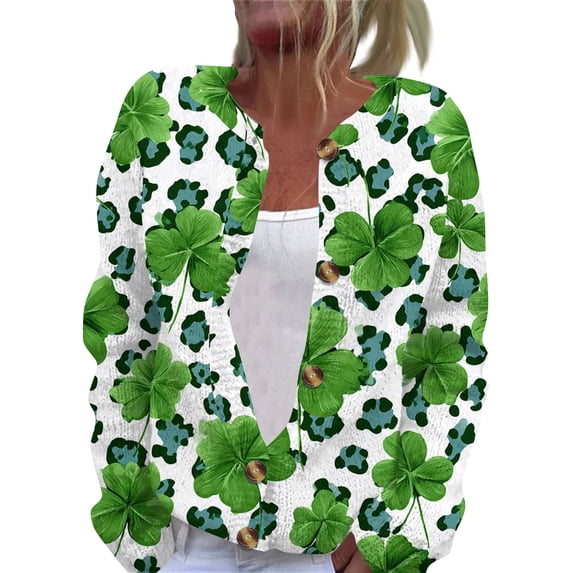 Fgvctg St. Patrick's Day Cardigan Sweaters for Women Soft Open Front ...