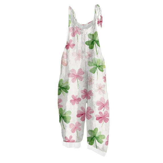 Fgvctg St. Patrick's Day Rompers for women Casual Sleeveless Holiday ...