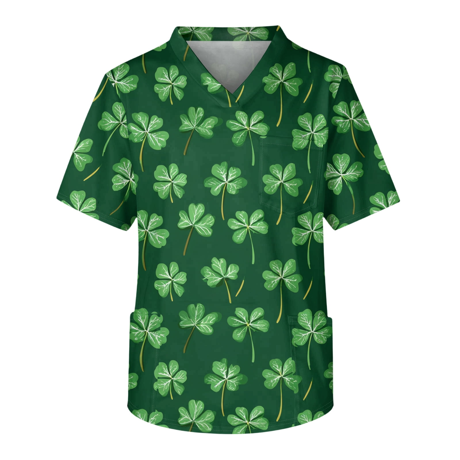 Fgvctg St. Patrick's Day Scrubs for Men Stretchy Short Sleeve Cute ...