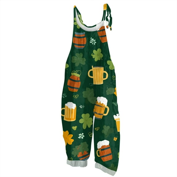 Fgvctg St. Patrick's Day Women's Jumpsuits Wide Leg Pant Holiday ...