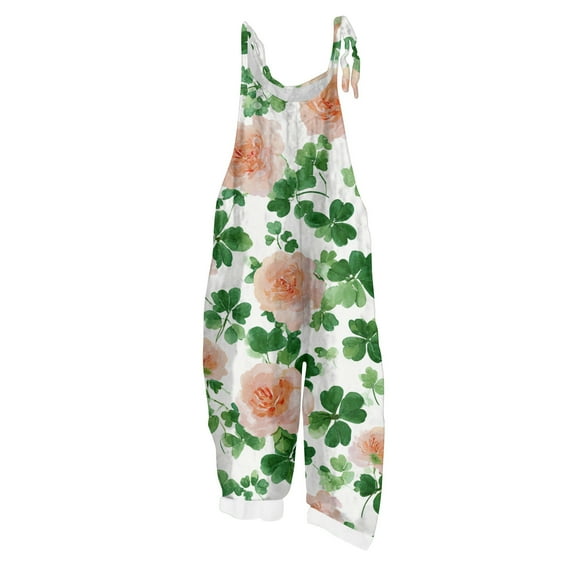 Fgvctg St. Patrick's Day Womens Jumpsuits Wide Leg Pant Holiday ...