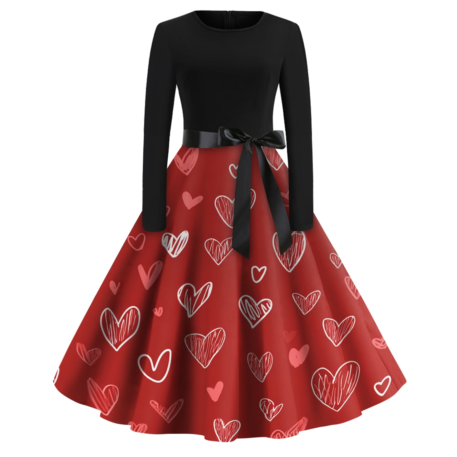 Fgvctg Valentine's Day Date Night Dresses for Women Love Heart Print ...